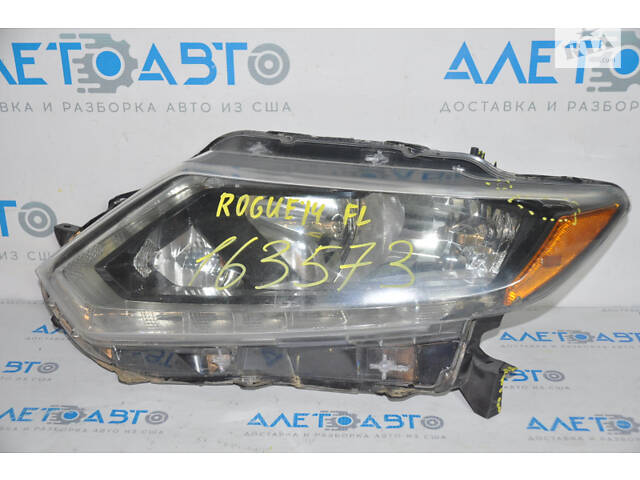 Фара передняя левая Nissan Rogue 14-16 голая галоген слом креп побит ...