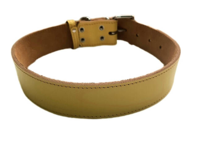 Нашийник для собак Весна шкіряний жовтий 4,0/51-61 (217135575) - RIA