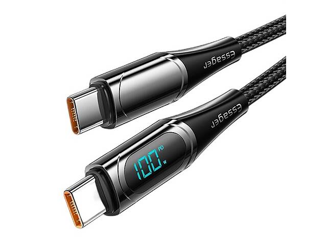 Зарядный кабель Digital Display ESSAGER 5A PD100W Type-C/Type C 1 метр - Кабели синхронизации на ...