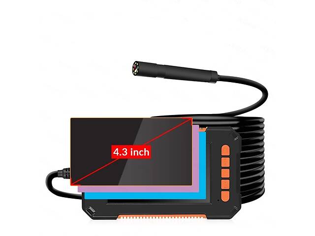 Эндоскоп с экраном Kerui Inskam P40 Pro 1080P 2 метра (126937969) - RIA