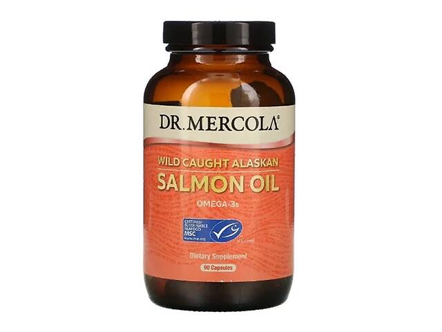Жир лосося Dr. Mercola Wild Caught Alaskan Salmon Oil 90 Caps ...