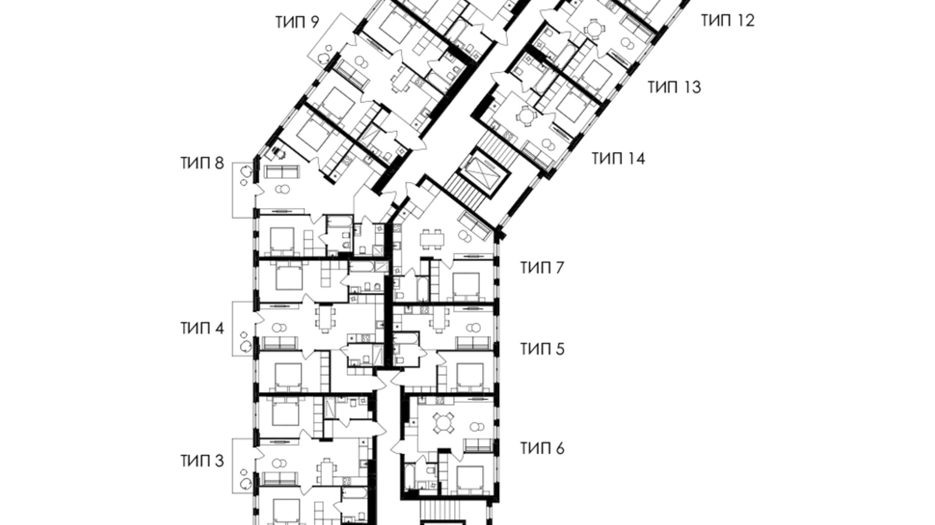 ЖК Avalon Holiday, Сокільники: двокімнатне планування 89 м² (секція 28. ...